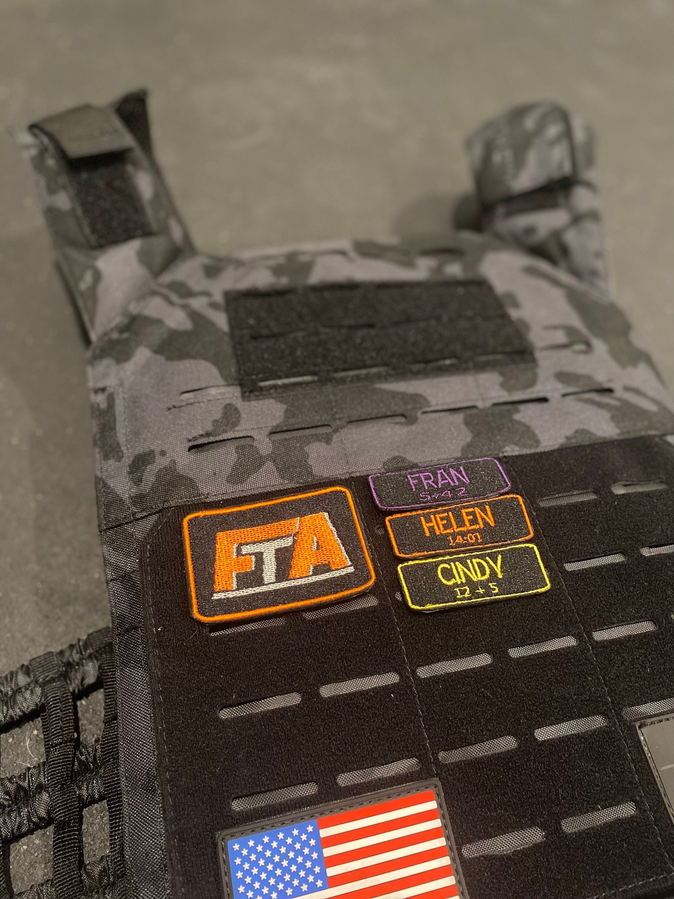 Personalized Velcro Benchmark Workout or WOD Patch for Weight Vest or ...