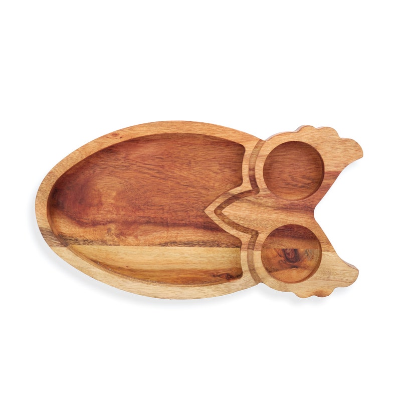 Owl Shape Acacia Wooden Tray / Animal Snack Platter / Animal Shape ...