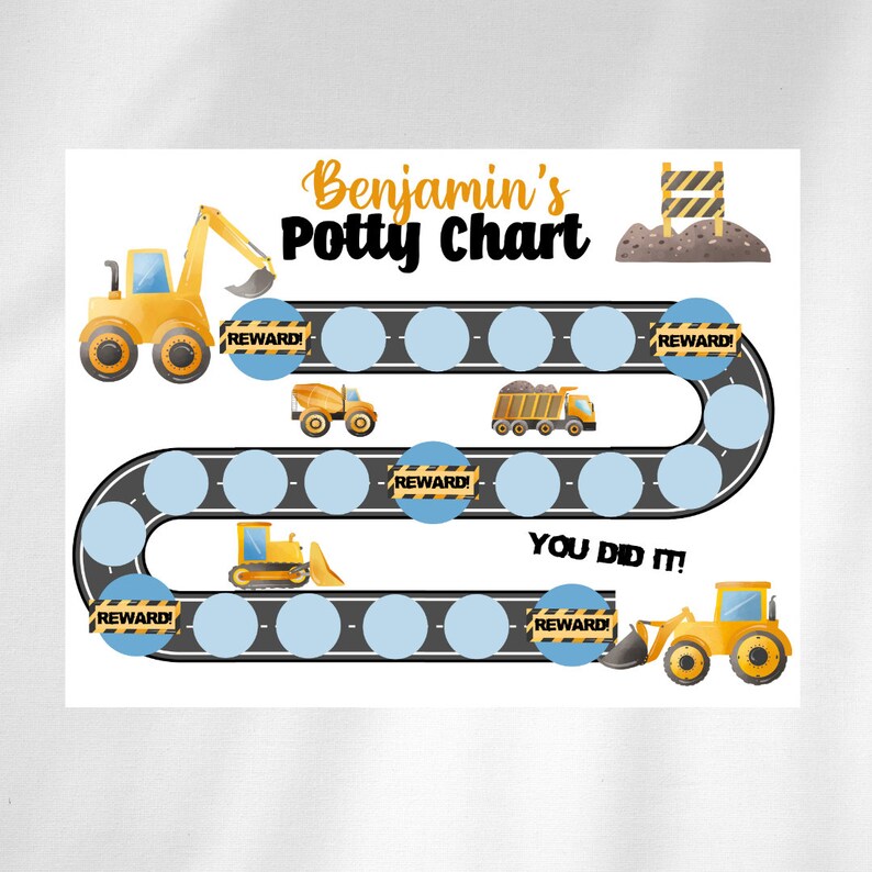 Construction Potty Chart - Etsy
