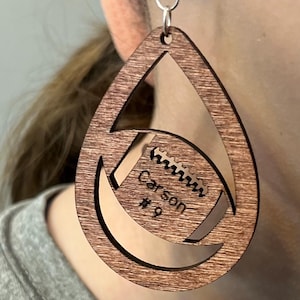 Laser Cut Football Earrings - Etsy