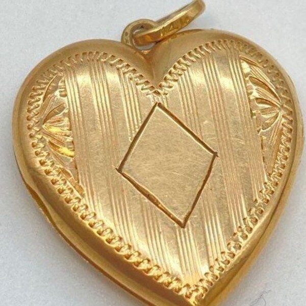14k Gold Heart Locket - Etsy