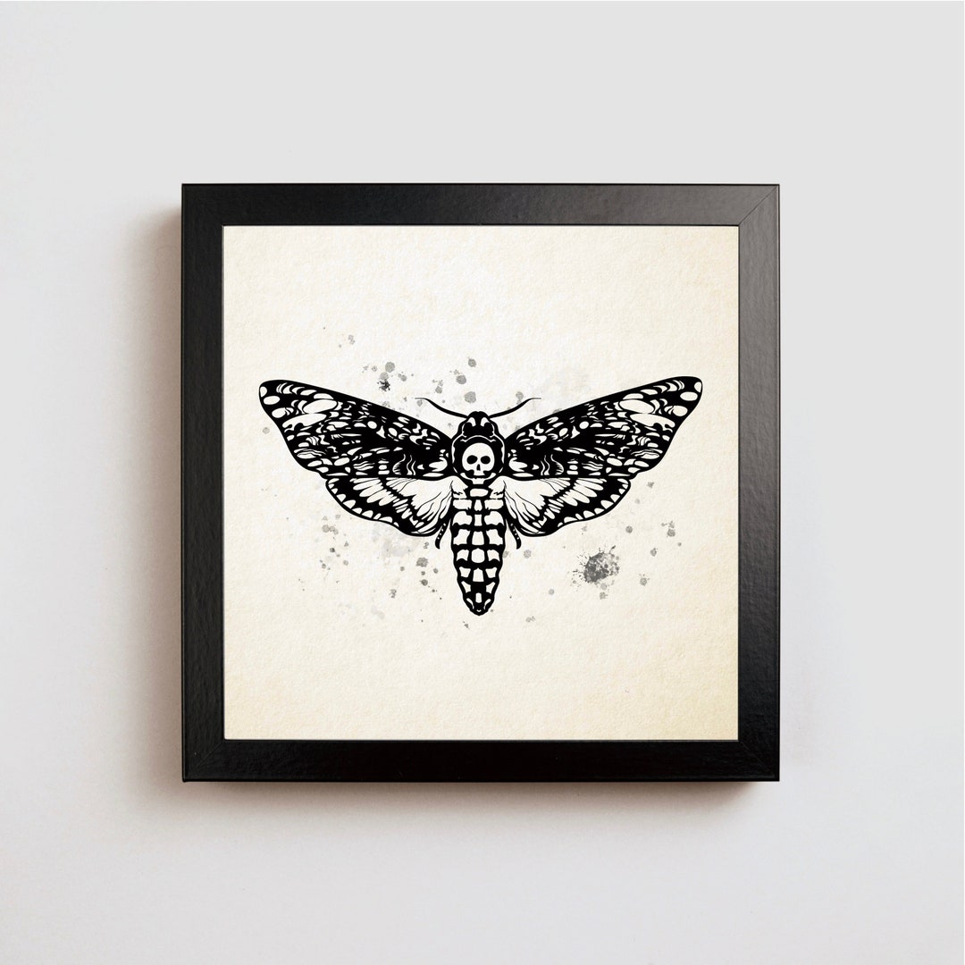 Deaths Head Moth Print Gift - Etsy