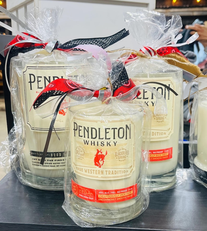 Pendleton LITER Whiskey Bottle Candles - Etsy