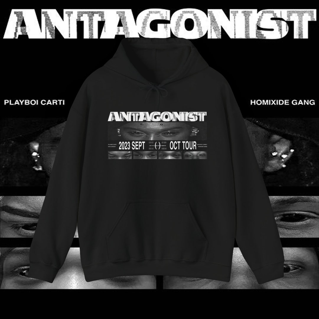 Playboi Carti ANTAGONIST Hoodie / Tour Merch Hooded Sweatshirt / OPIUM ...