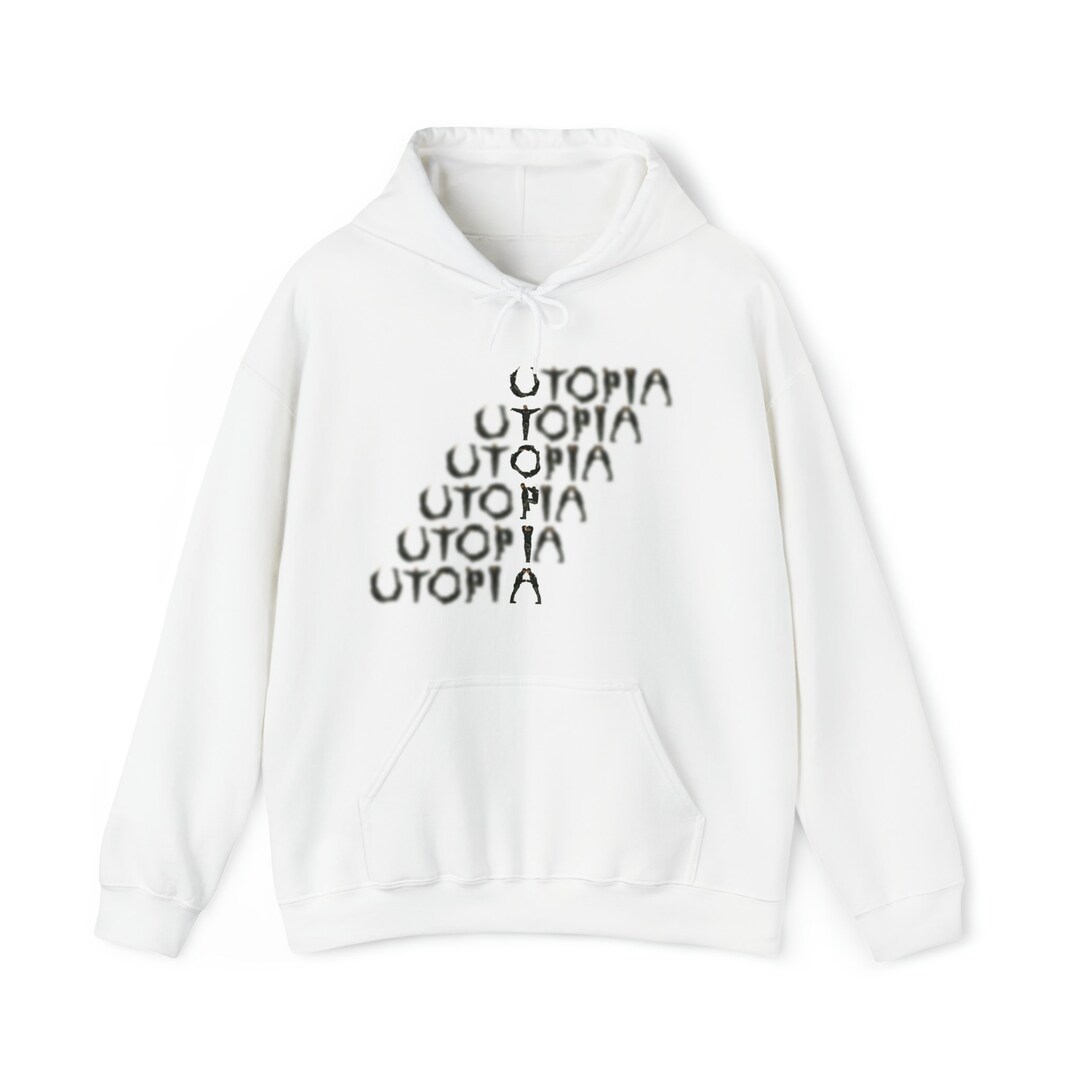 Travis Scott Utopia Merch Hoodie / Blurred Design Hooded - Etsy