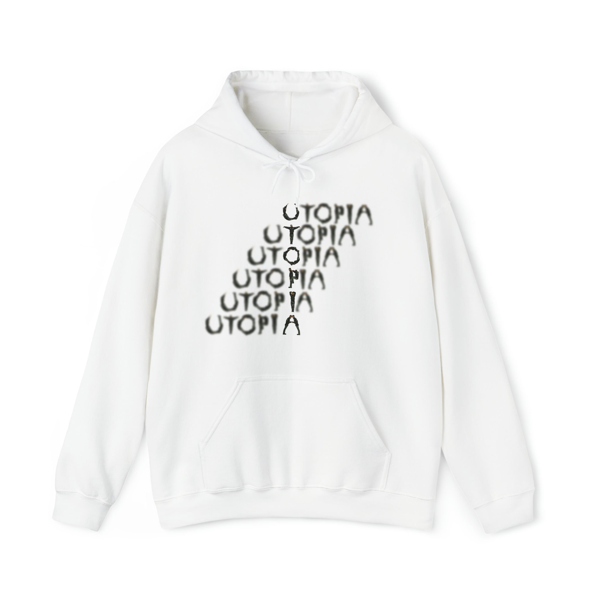 Travis Scott Utopia Merch Hoodie / Blurred Design Hooded - Etsy