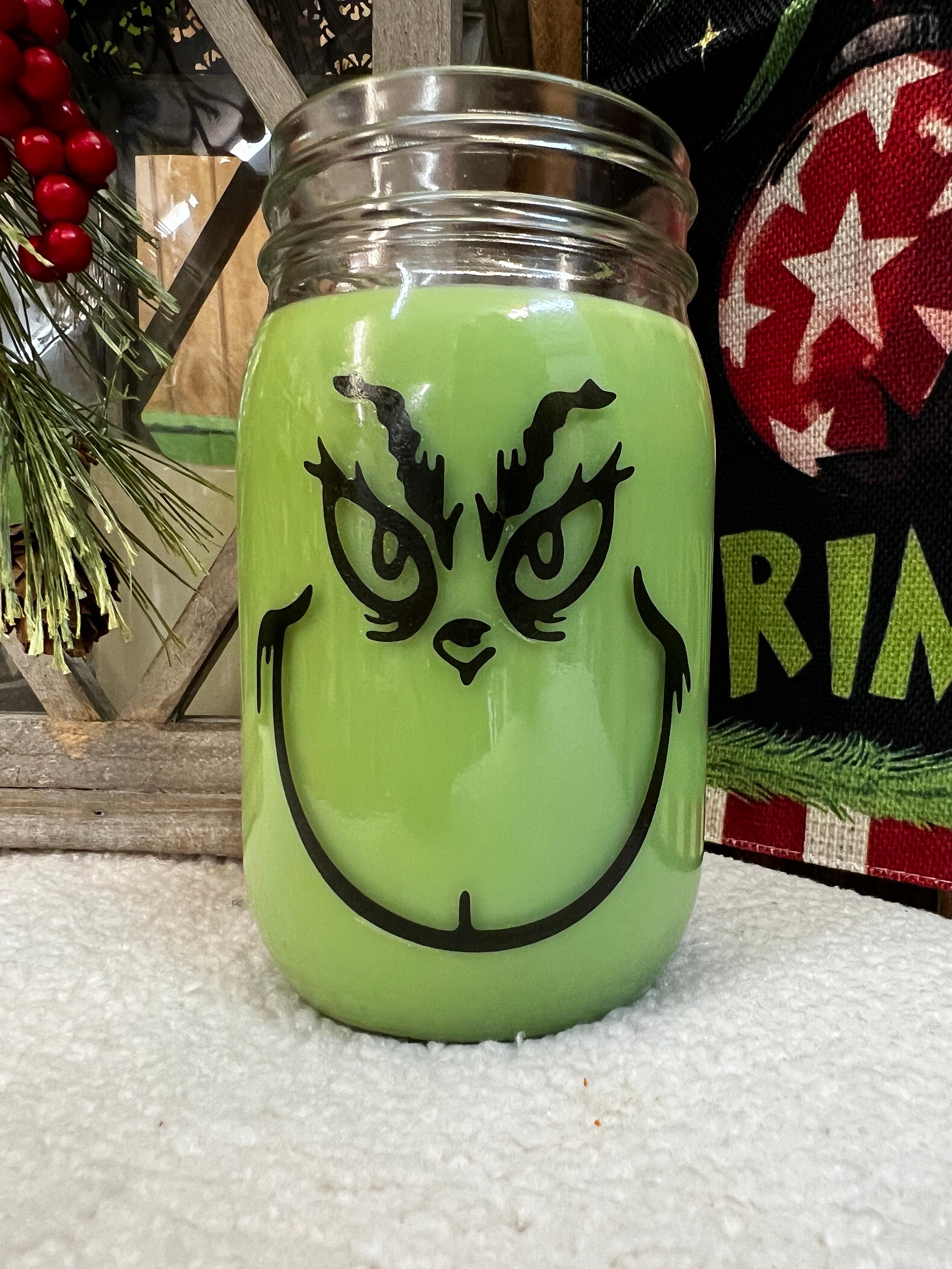 Grinch Candle | Grinchmas | Soy Candle | Scented Candle | Christmas ...