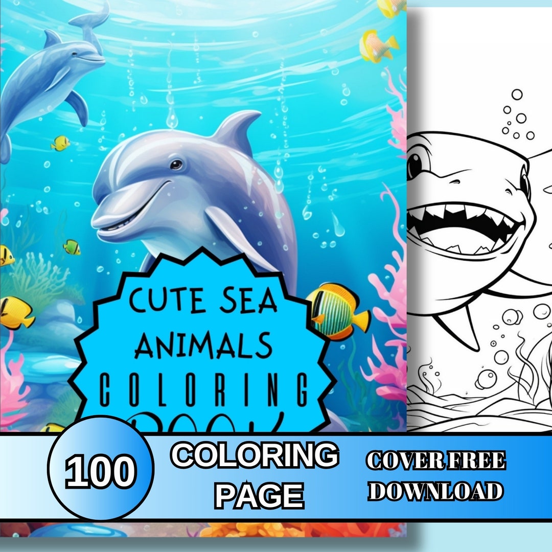 100 Cute Sea Animals Coloring Pagesprintable Coloring Book for ...