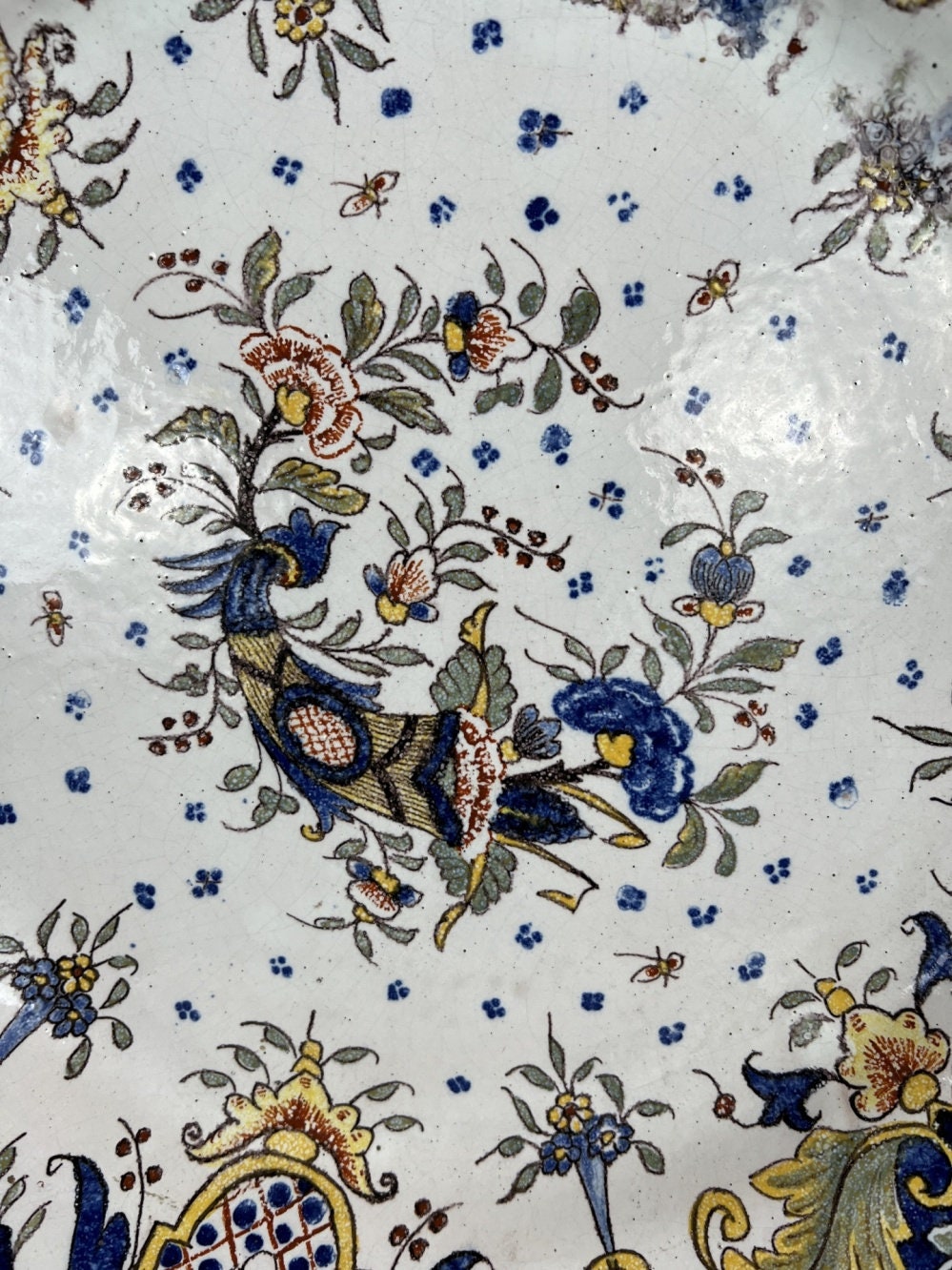 Antique Rouen Faience Plate - Etsy