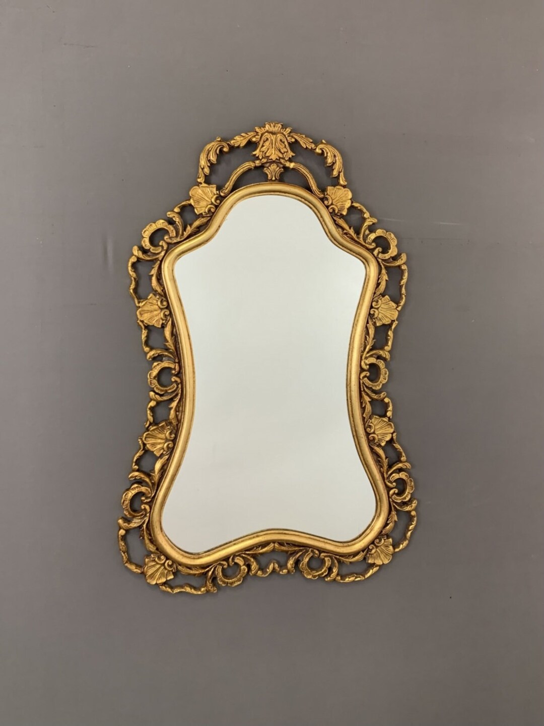 Gilded Patina Wood Vintage Mirror: Ornate Wall Decor (112/67) - Etsy