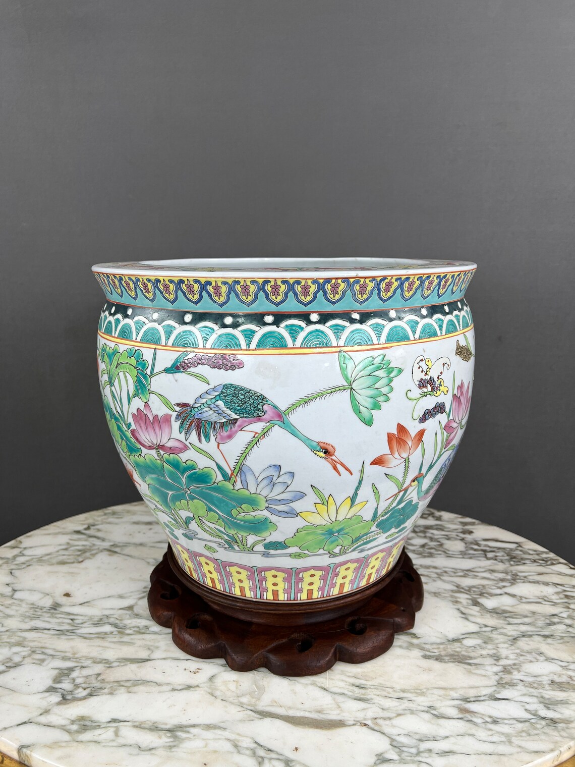 Vintage Planter in Asian Style - Etsy
