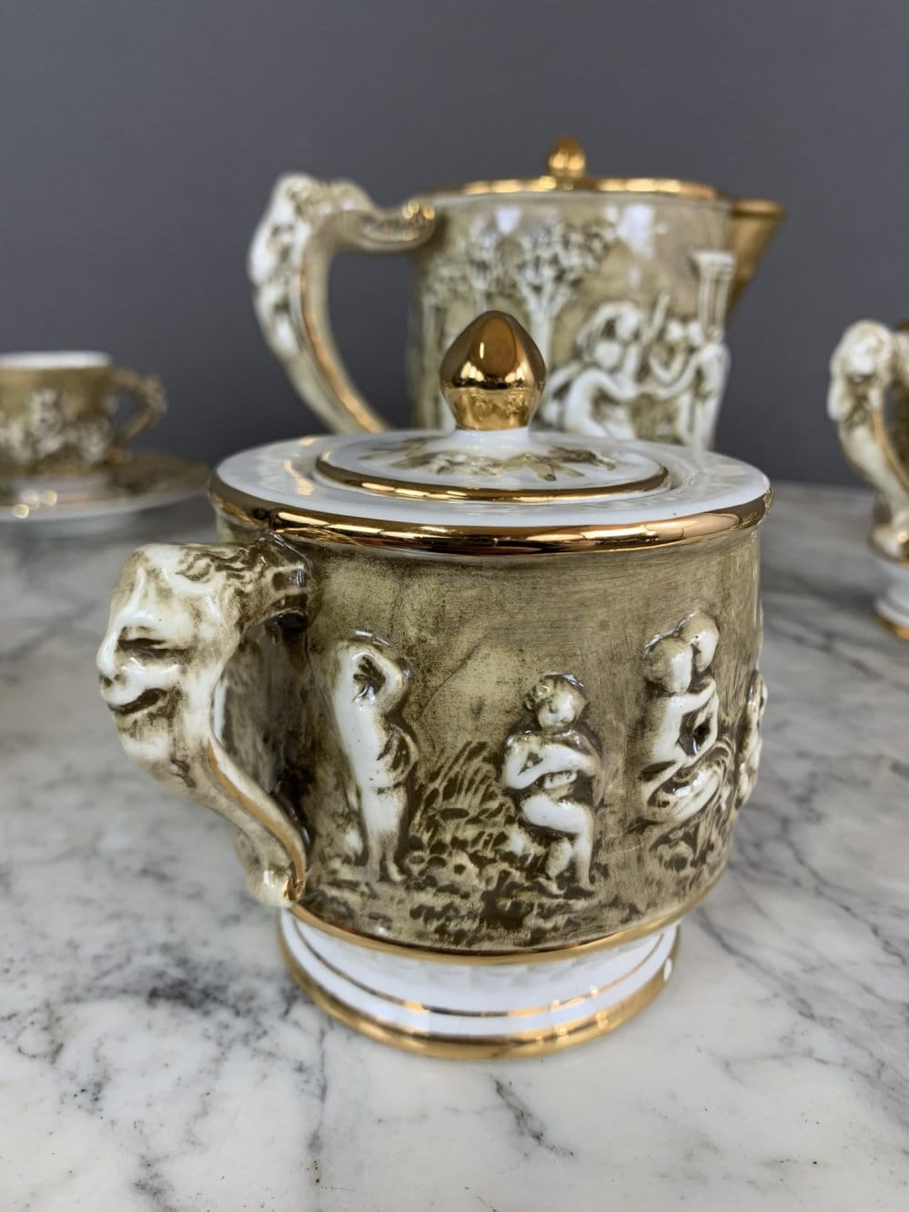 Vintage Capodimonte Coffee Set - Etsy