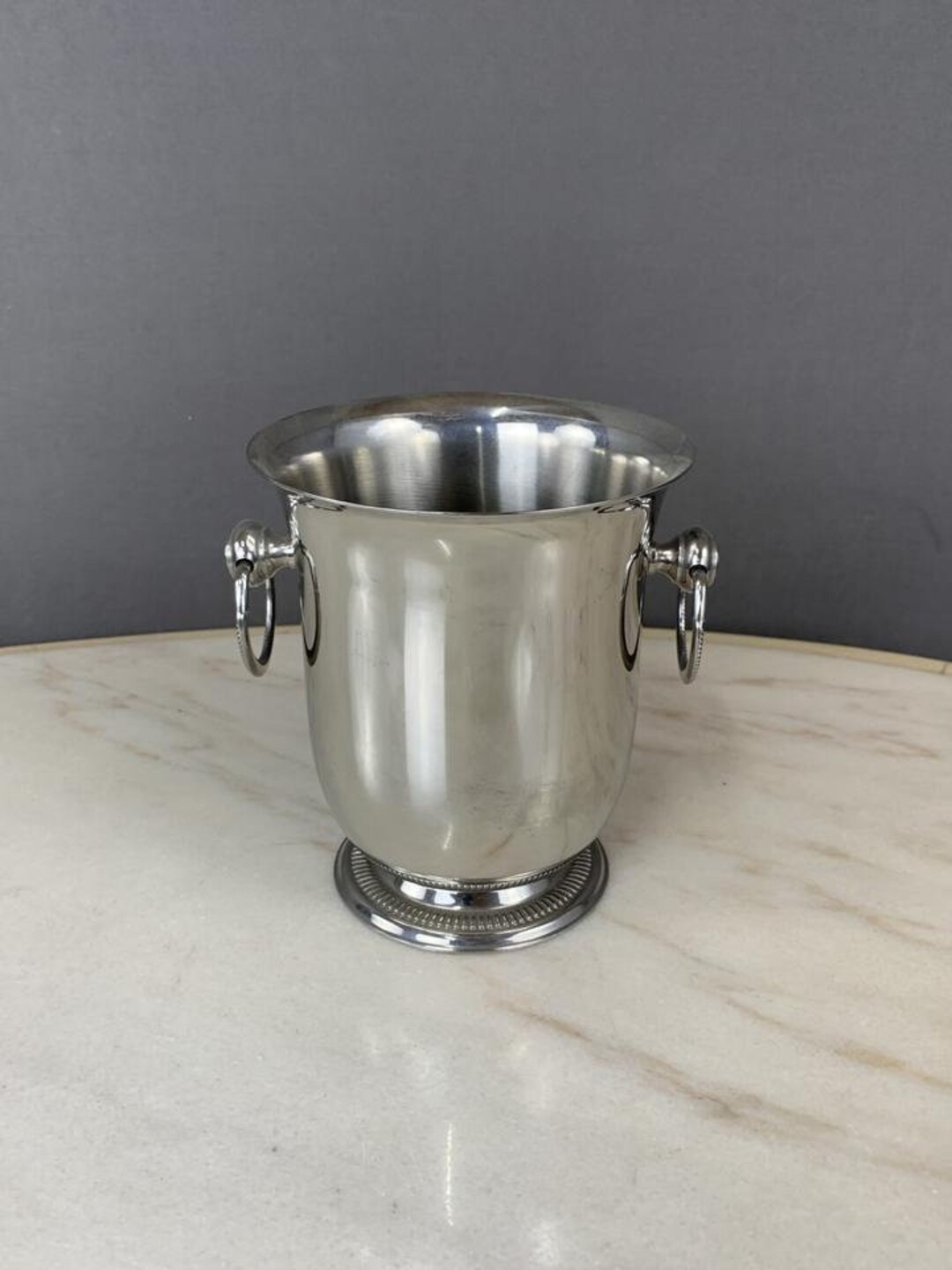 Vintage Jean Couzon Silver Metal Ice Bucket - Etsy