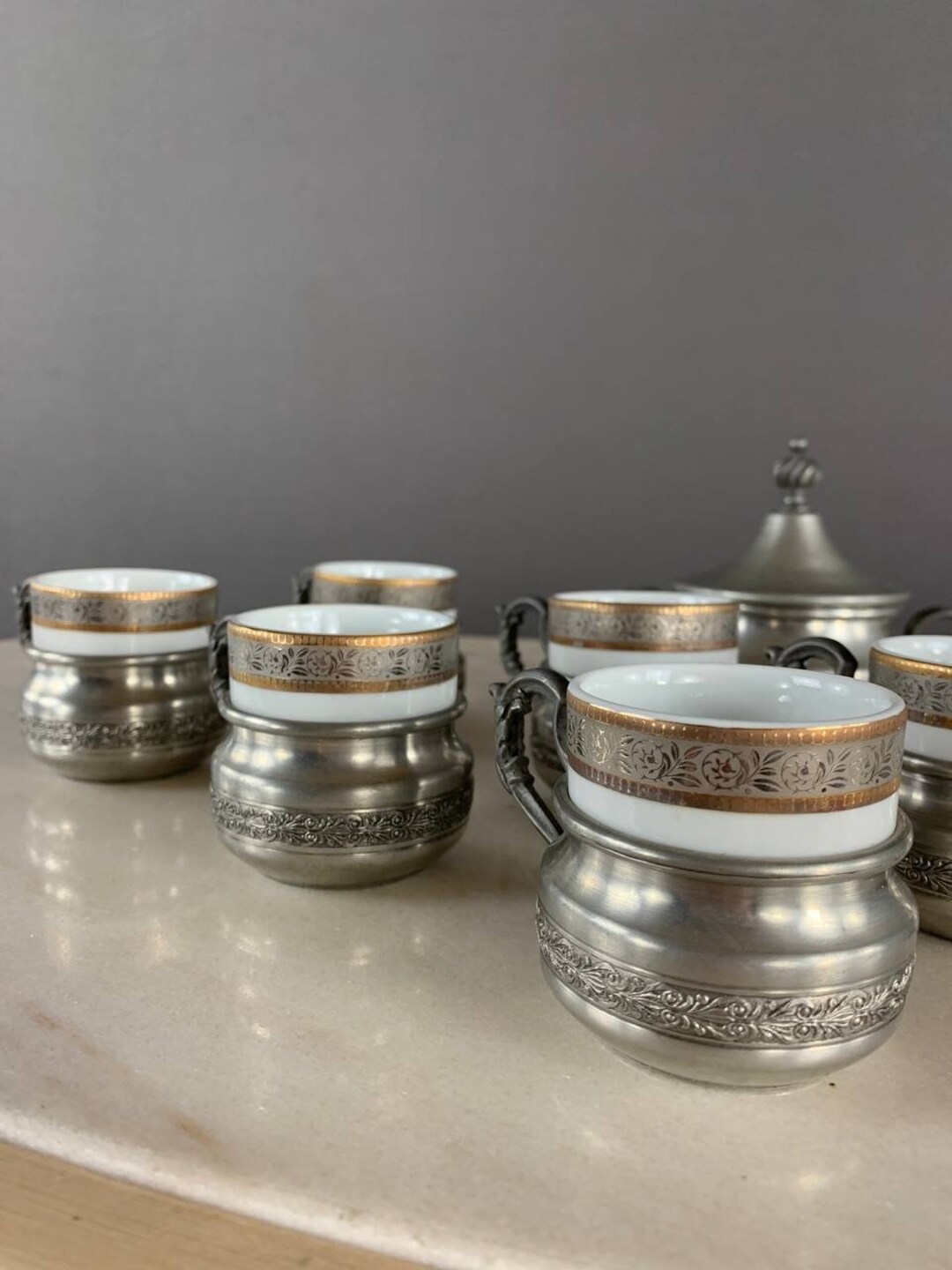 Vintage Coffee Set Peltro 95 - Etsy