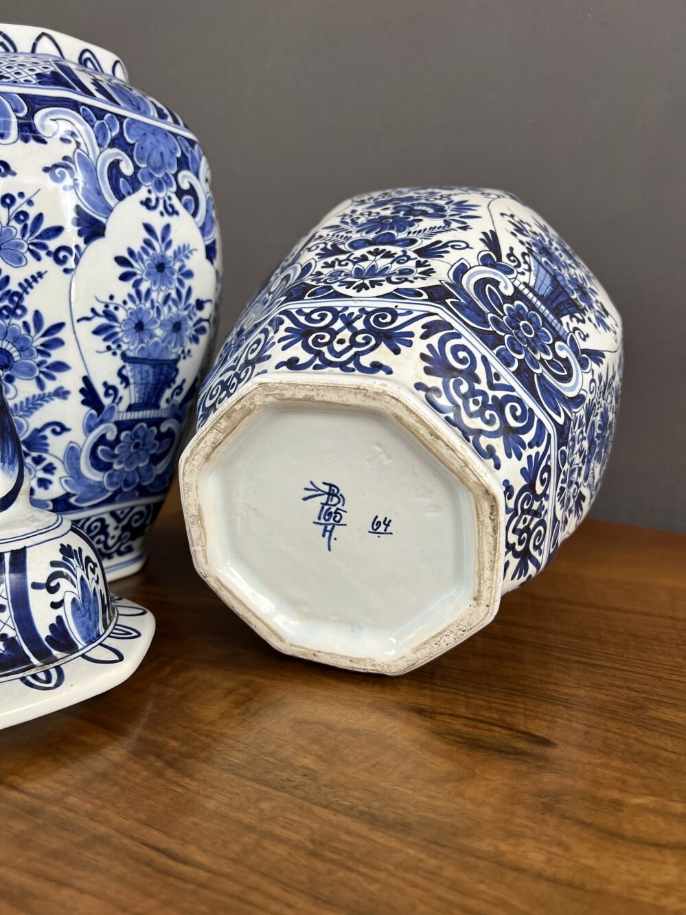 Pair of Antique Delfts Vases - Etsy