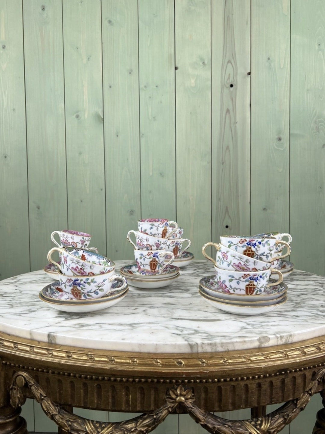 Set of Antique Minton Cups - Etsy