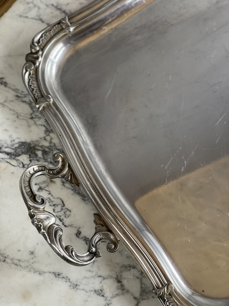 Vintage Silver-plated Tray - Etsy