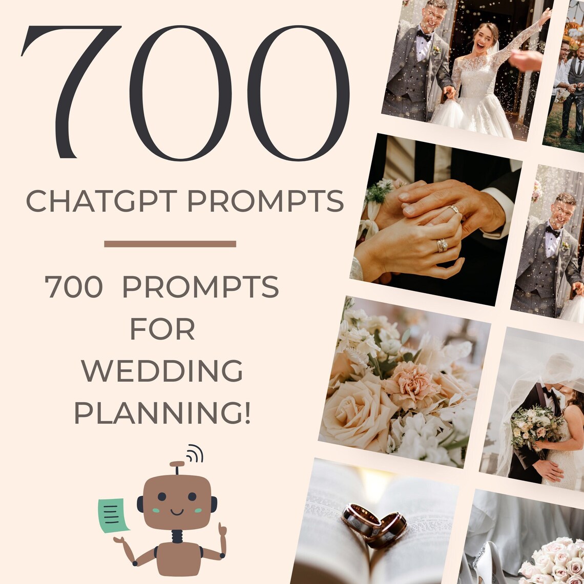 700 Chatgpt Prompts for Wedding Planning - Etsy