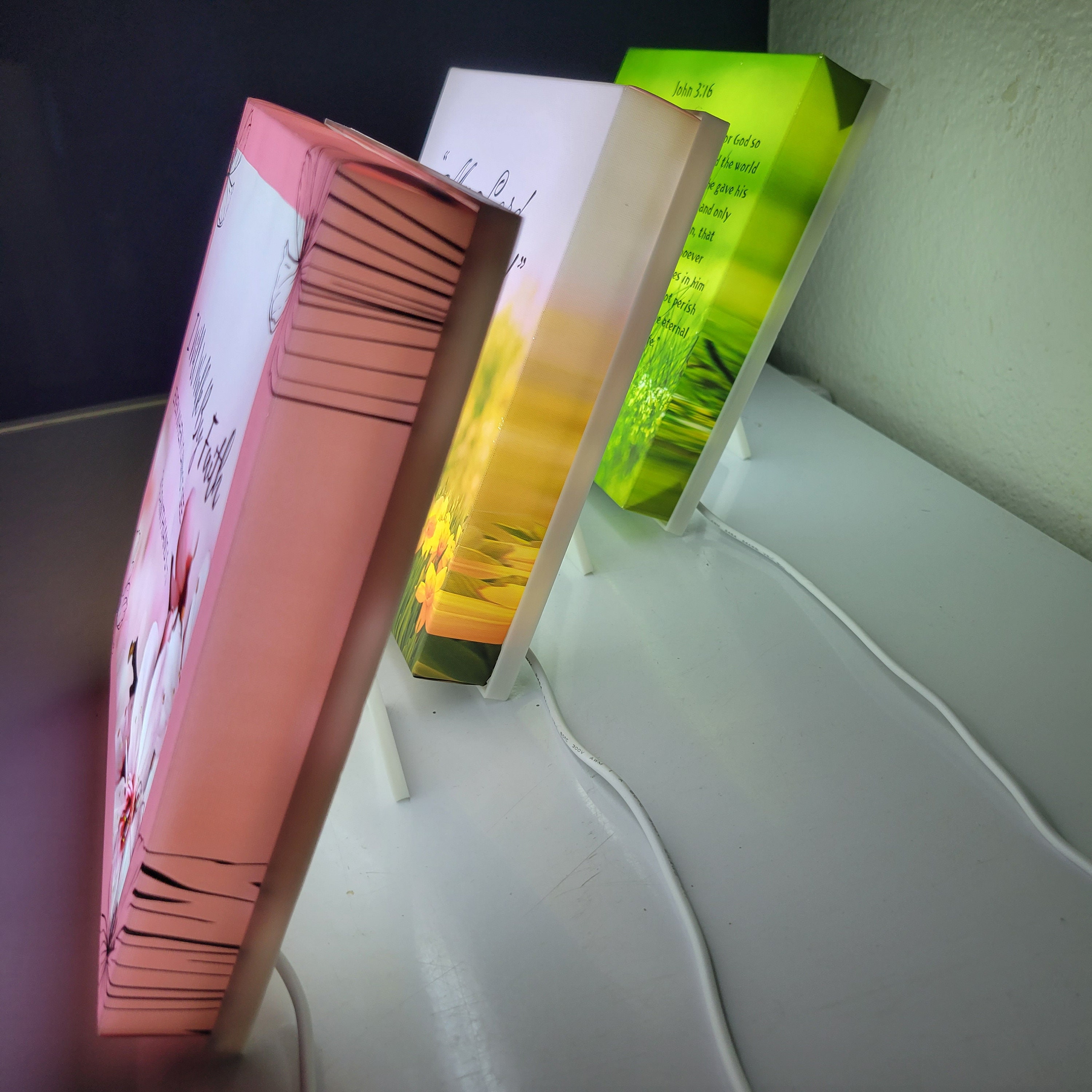 Korean Bible Verse Mood Lighting Lamp, LED Jesus Table Lamp, Bible ...