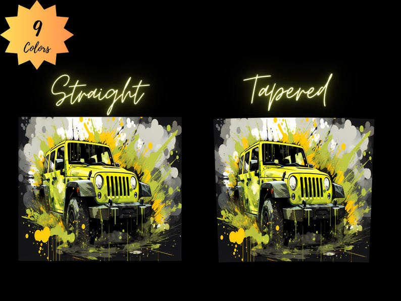 Jeep Tumbler Wrap: Colorful SUV Paint Splatter (digital Download) - Etsy