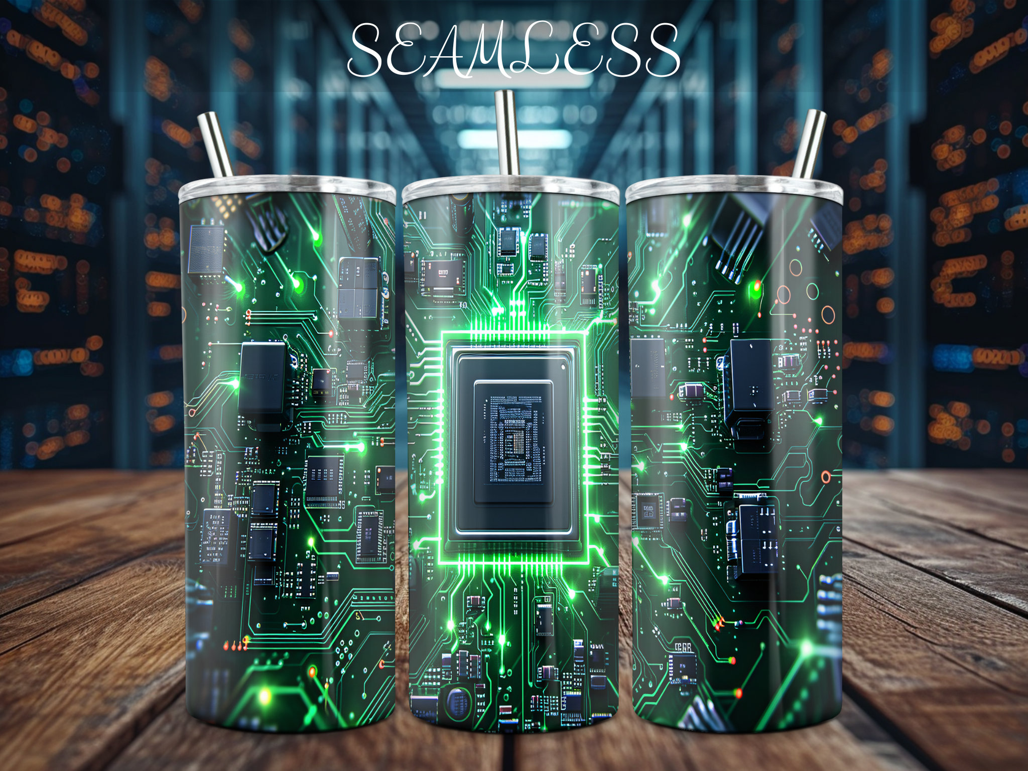 Motherboard Tumbler Wrap: CPU Circuit Board Sublimation Design (digital ...