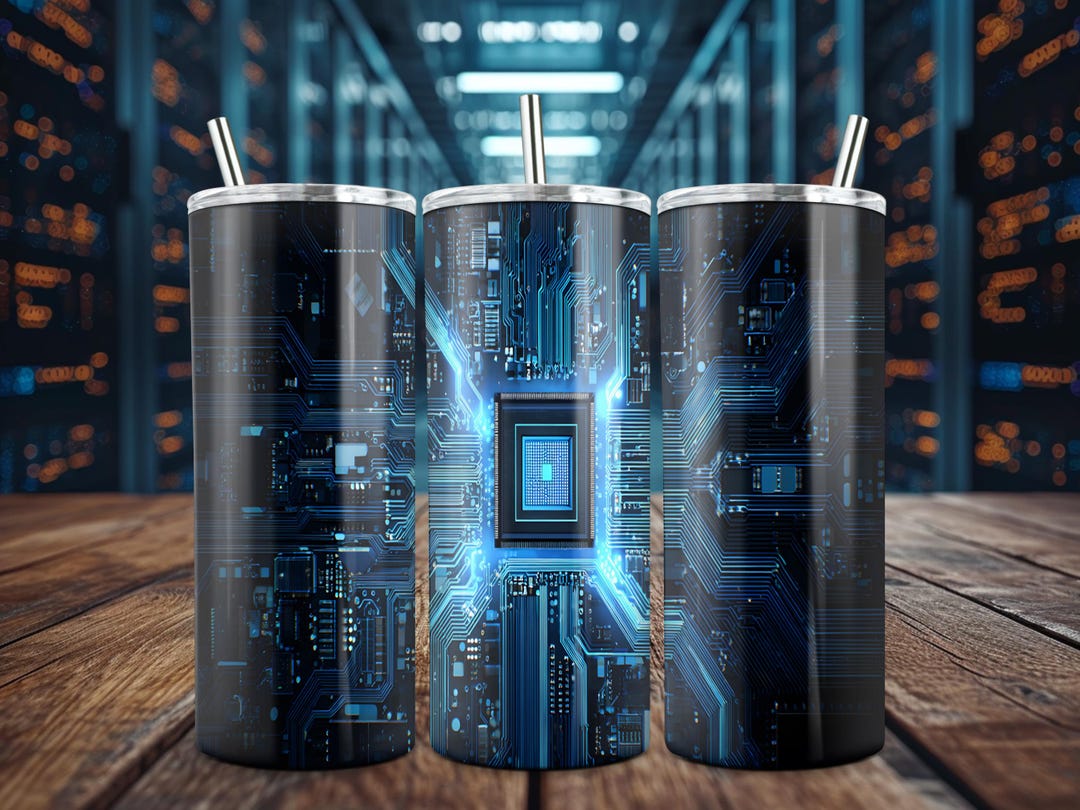 Motherboard Tumbler Wrap: CPU Circuit Board Sublimation Design (digital ...