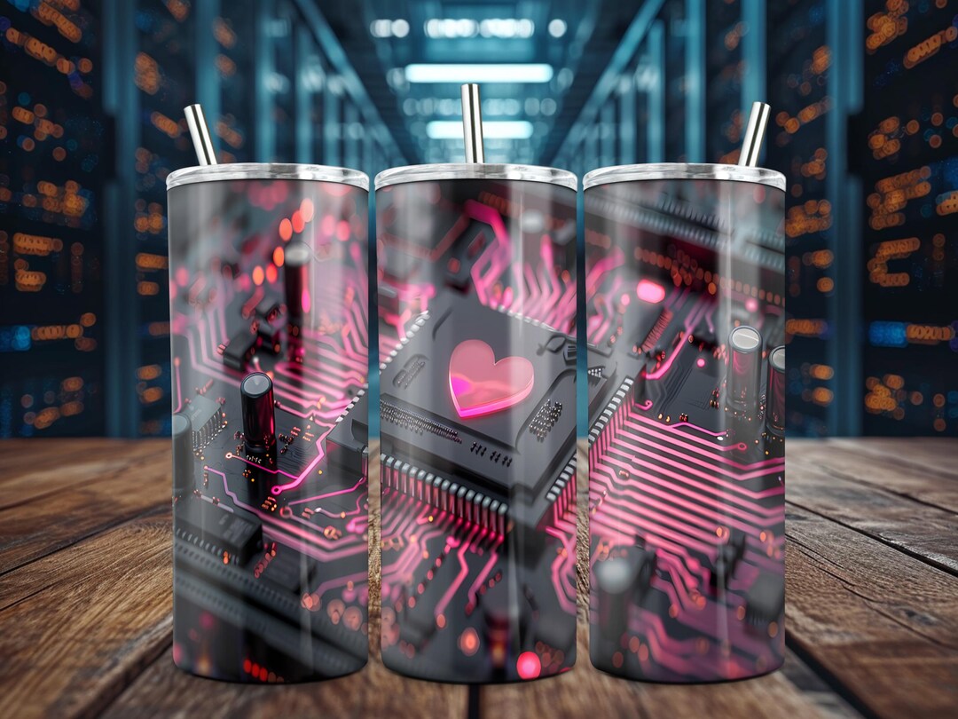 Motherboard Heart CPU Tumbler Wrap: CPU Circuit Board Sublimation ...