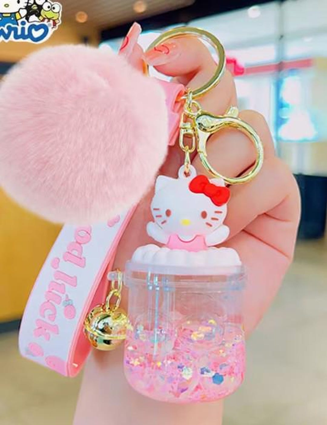 Hello Kitty and Kumori POM CHARM - Etsy