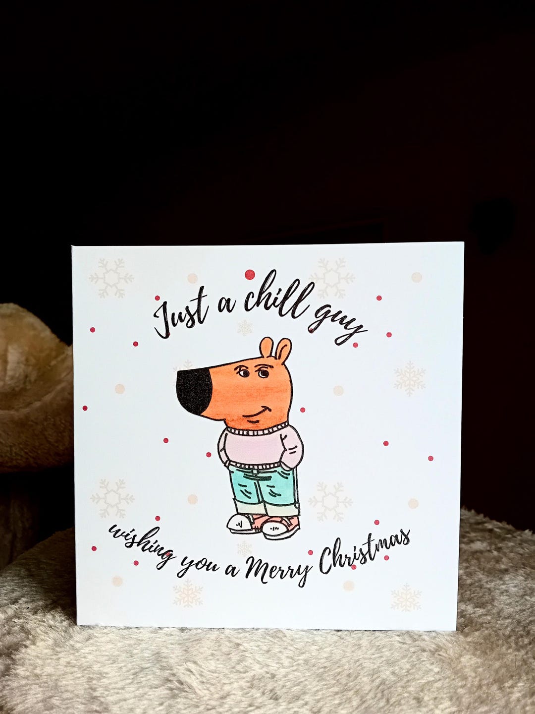 Just A Chill Guy | Christmas Card | Meme Christmas Card | Funny ...