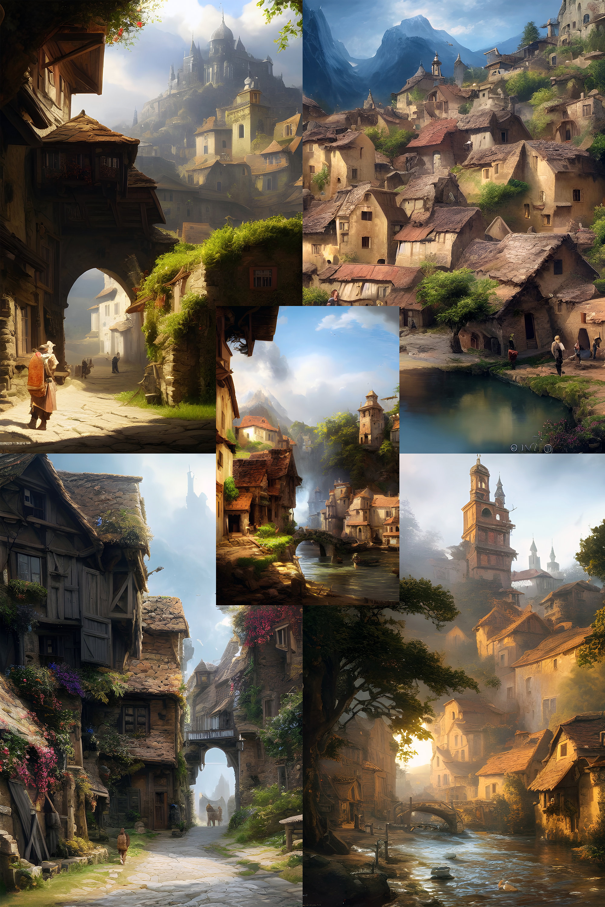 Medieval Town Concept Art