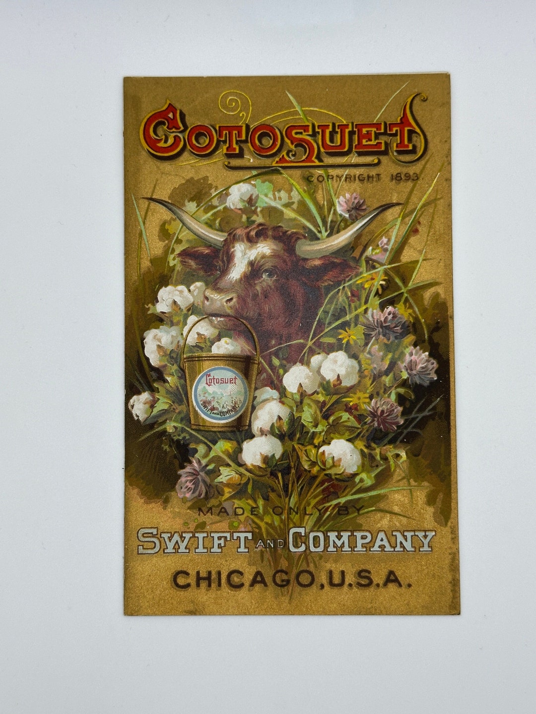 1893 Swift and Company Cotosuet Victorian Trade Card - Etsy