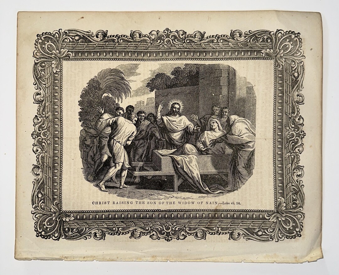 Original Christ Raising the Son of the Widow of Nain Illustration From ...