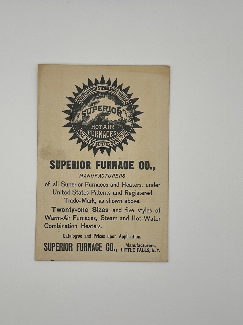 1893 World's Columbian Exposition Chicago Superior Furnace Company NY ...