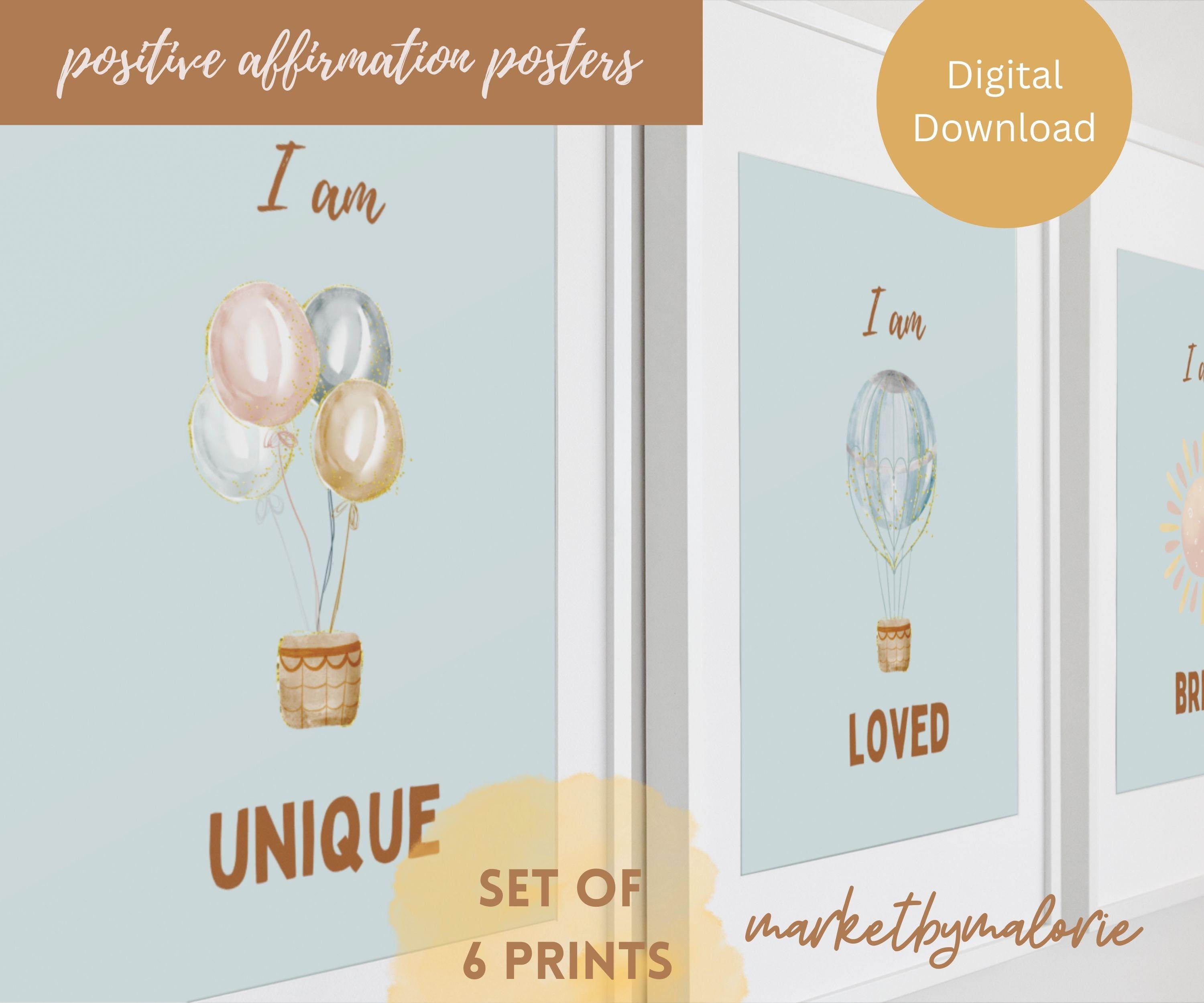 Positive Affirmation Posters for Kids Classroom Boho Theme Positive ...