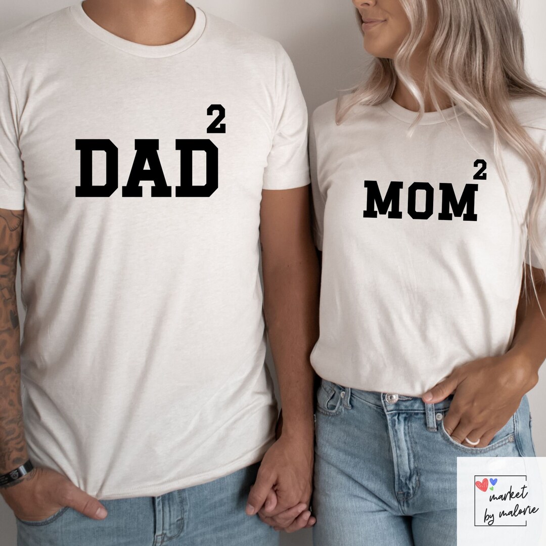 Pregnancy Announcement Mom and Dad Shirts Pregnancy Announcement Second ...