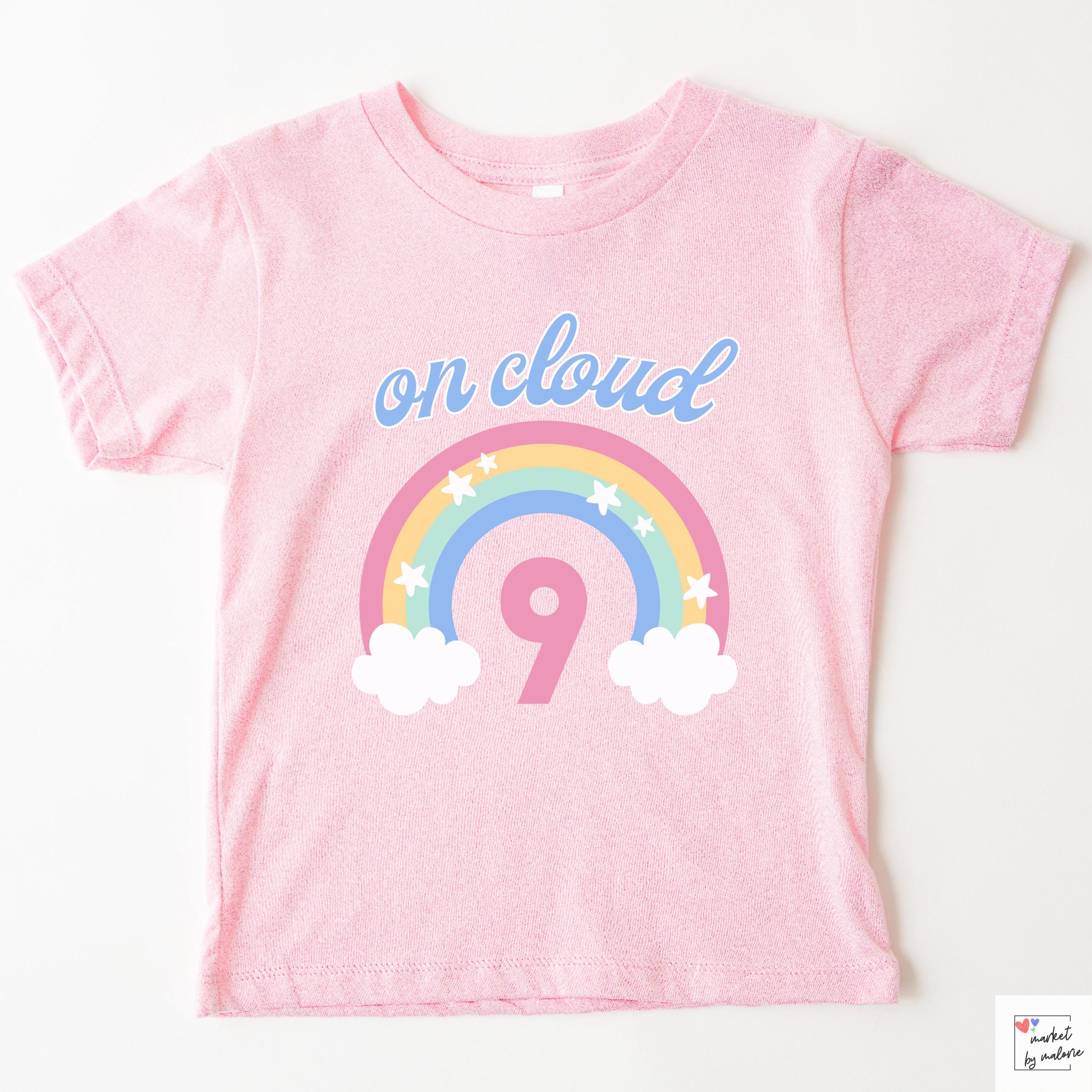 Cloud 9 Birthday Party Shirt Nine Year Old Kids Shirt Birthday Cloud ...