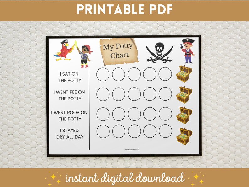 Potty Chart Pirate Potty Chart Reward Chart Potty - Etsy