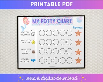 Reward Chart, Potty Chart, Printable Behavior Chart, Daily Chore Chart ...