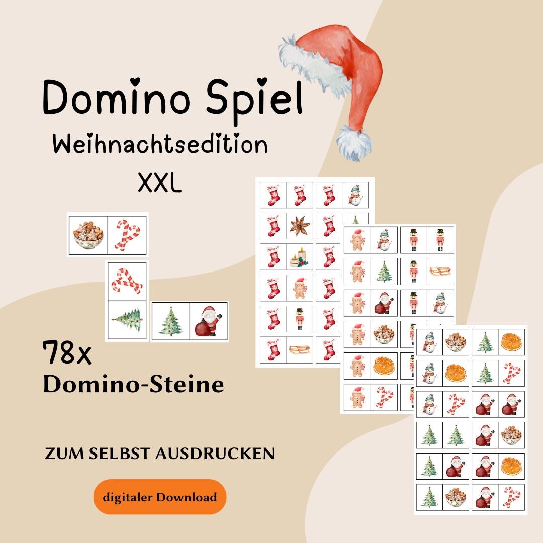 Domino Game I Christmas Edition I Advent Game PDF Digital Download DIN ...