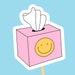 Tissue Box Sticker // Dishwasher Safe Waterproof Sticker for - Etsy