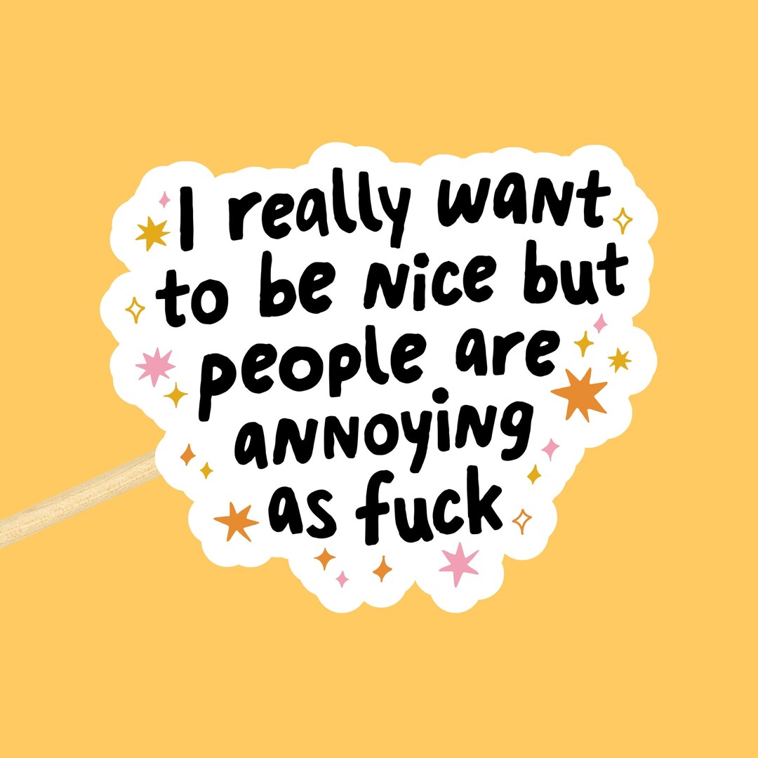 Relatable Sticker // Funny Waterproof Sticker Swearing Trendy Decal for ...