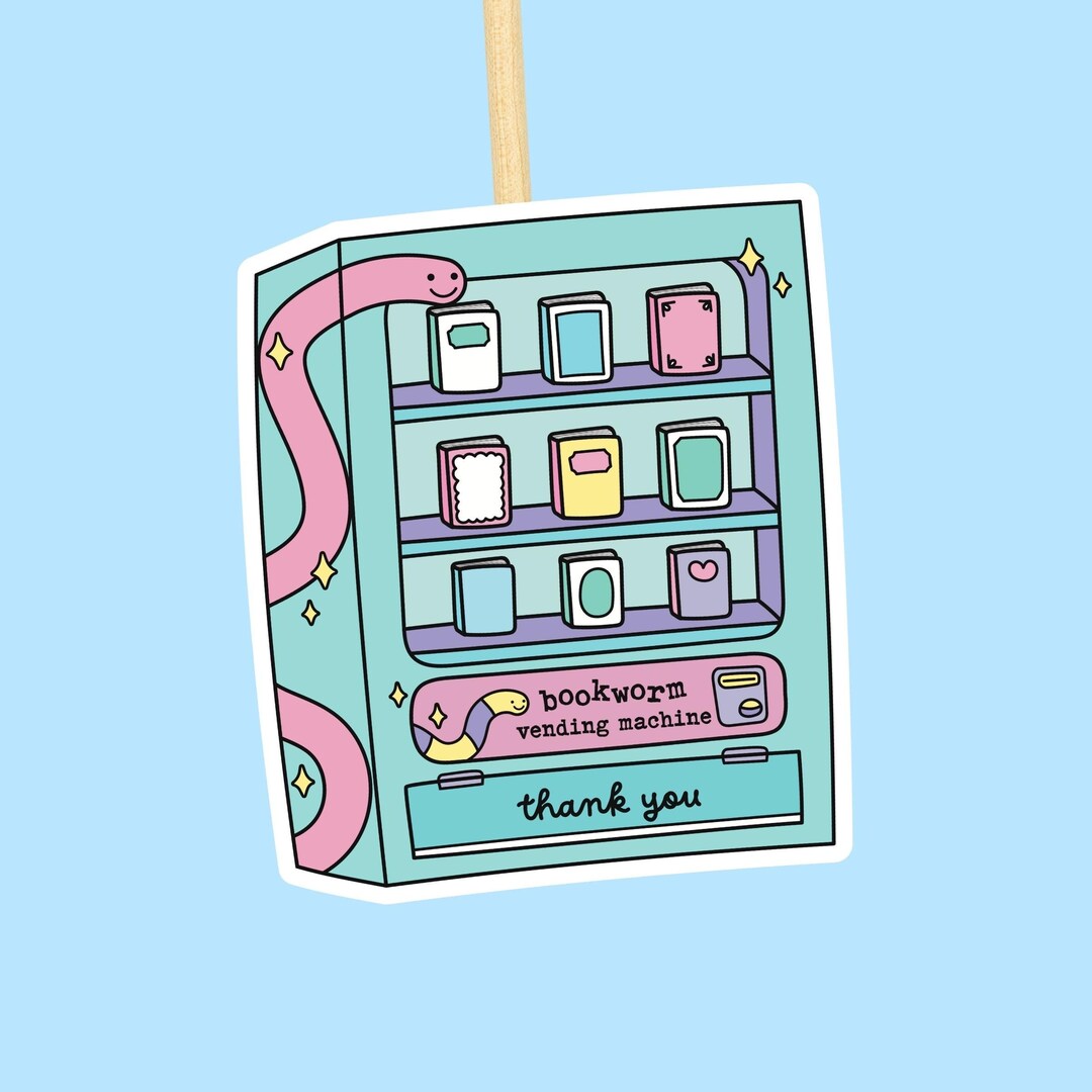Book Worm Sticker // Waterproof Sticker, Trendy Booktok Quote Bookish ...