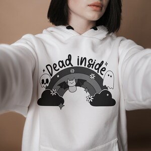 Dead Inside PNG // Cut File for Cricut, Funny Mental Health Clip Art ...