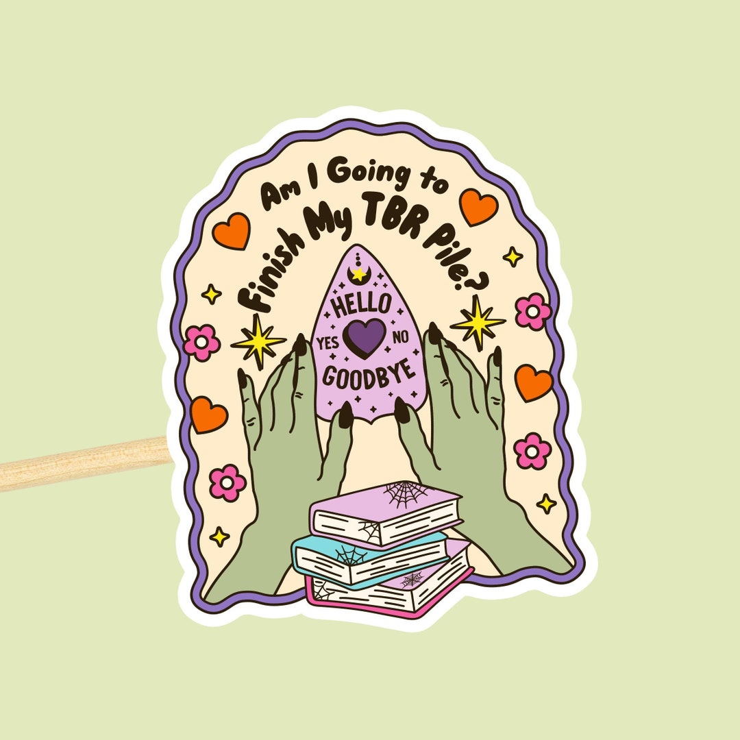 TBR Pile Sticker // Bookish Waterproof Decal Ouija Board Spooky Witch ...