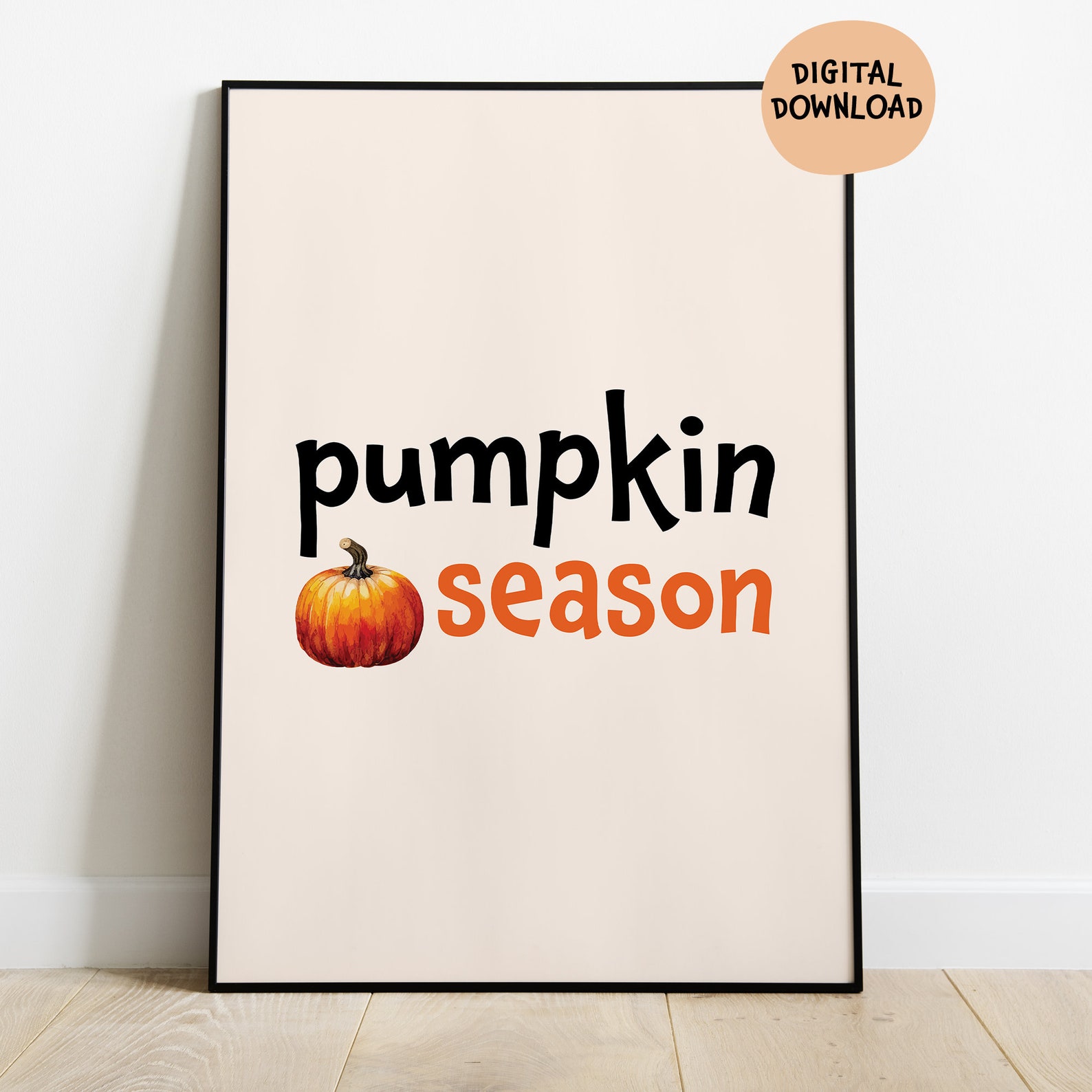 Set of 2 Pumpkin Posters Halloween Art Printable Wall Decor - Etsy