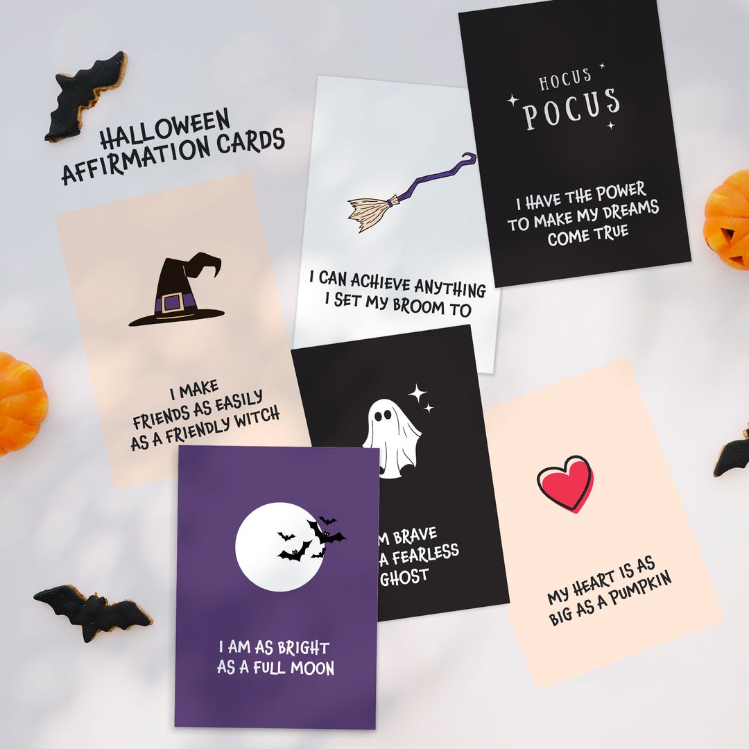 Halloween Affirmation Cards: Printable Positivity for Kids & Adults ...