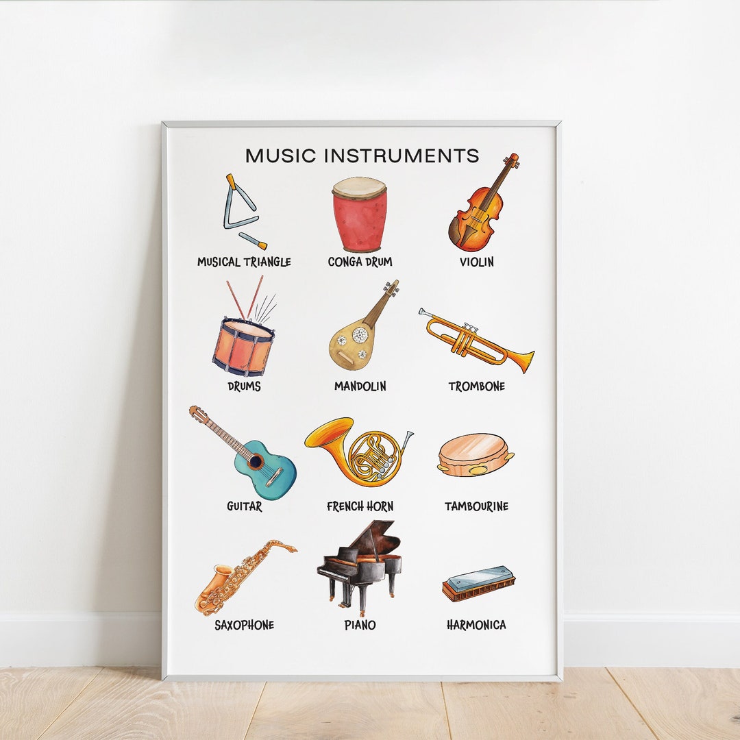 Music Instruments Printable, Educational Poster, Children Gift ...