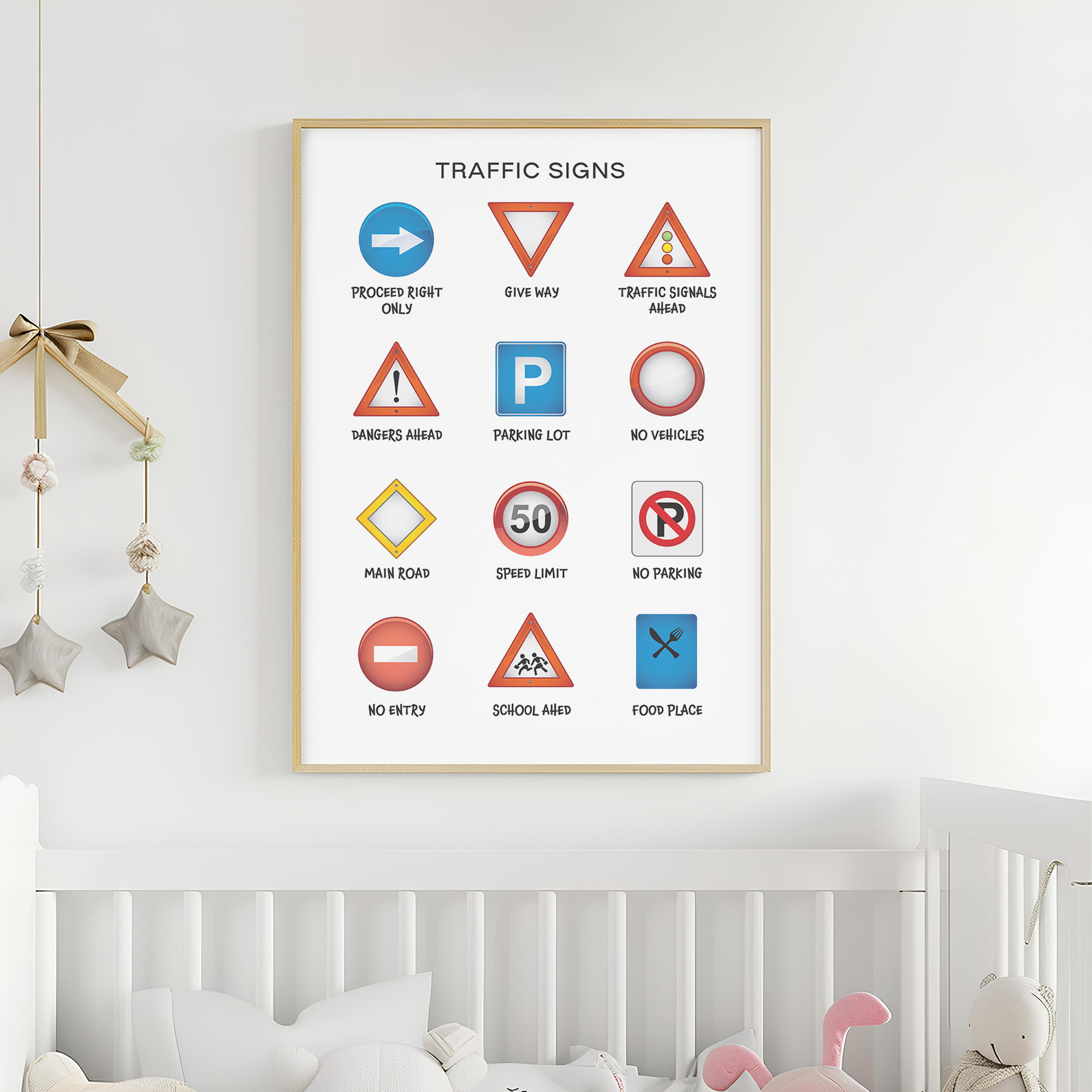 Traffic Signs Poster, Learn Traffic Signs, Homeschool Decor, Montessori ...
