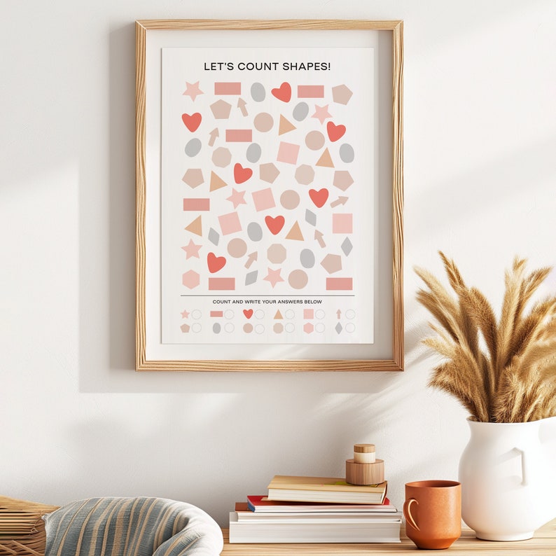Count Shapes, Educational Wall Art, Montessori Education, Teacher ...