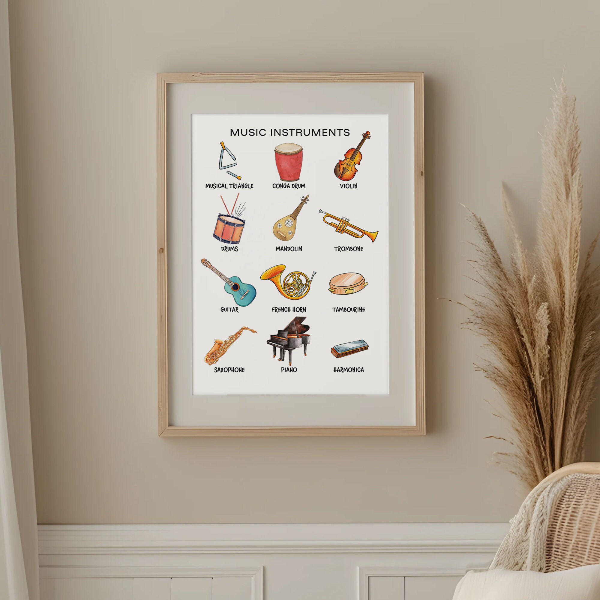 Music Instruments Printable, Educational Poster, Children Gift ...